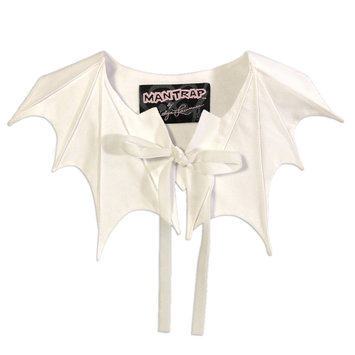 Bat Collar in White – MANTRAP 1989